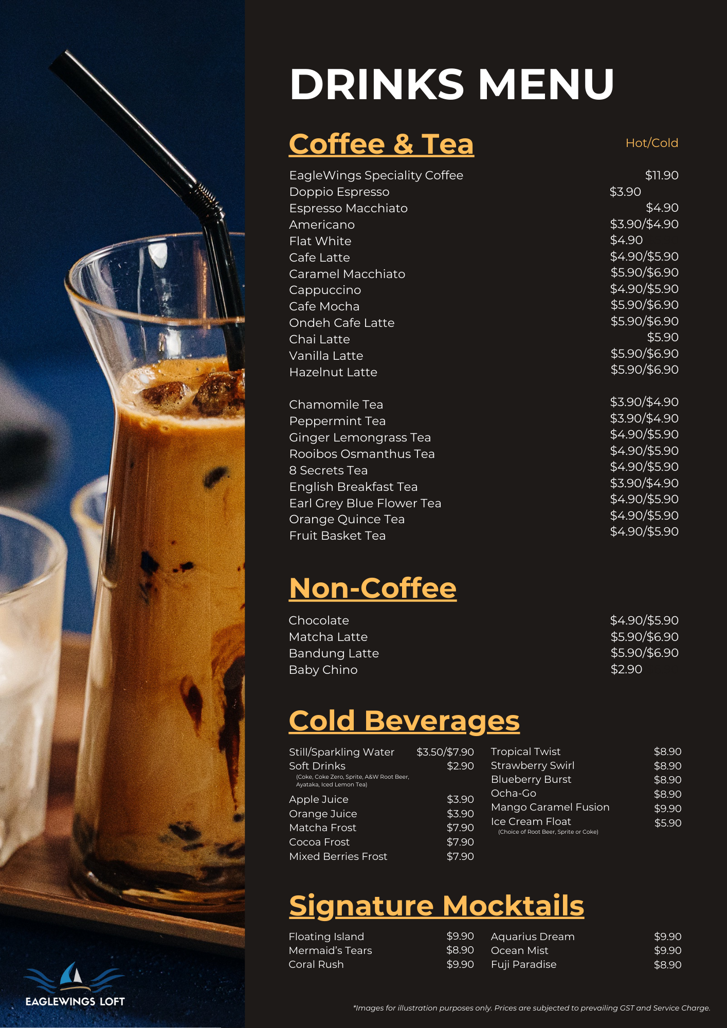 Loft Menu | EagleWings Cinematics