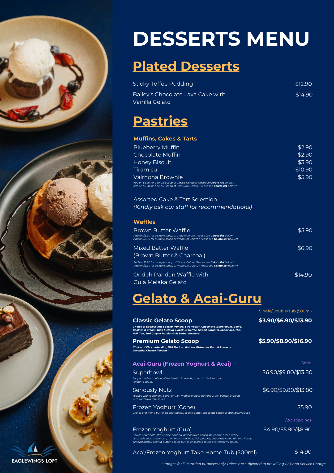 Loft Menu | EagleWings Cinematics